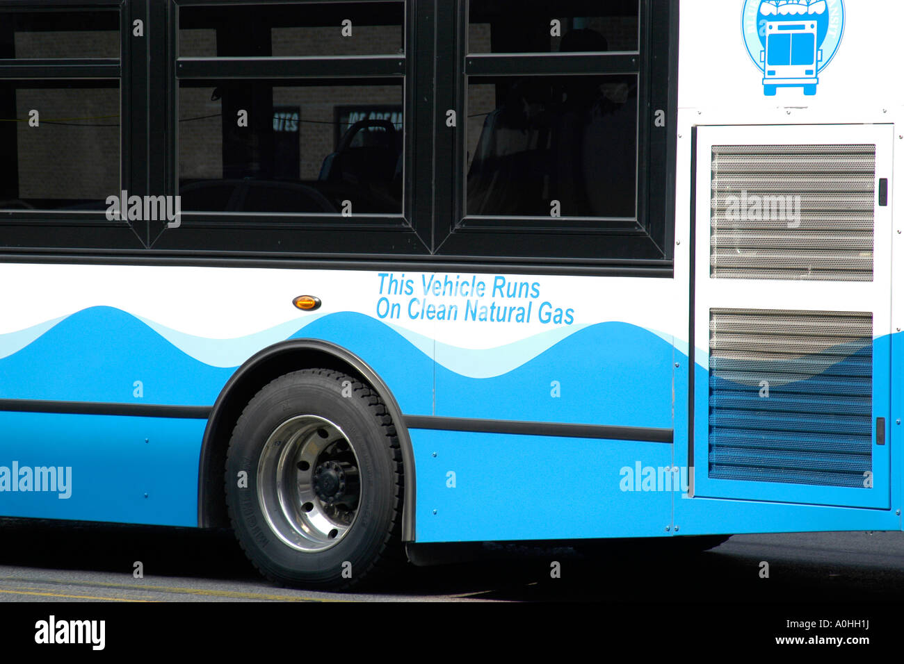A bio-fuel powered bus using clean Natural gas Stock Photo - Alamy