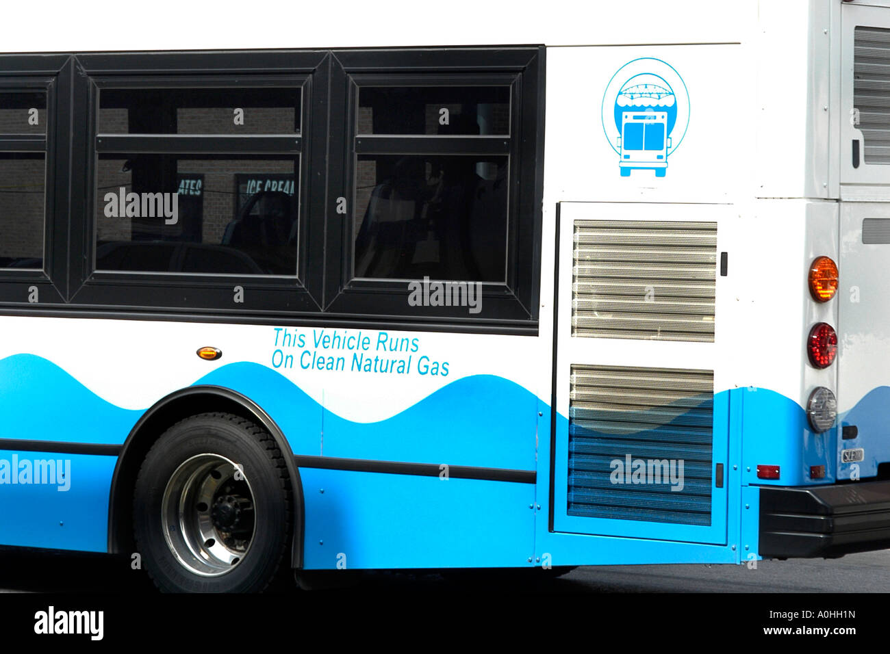 A bio-fuel powered bus using clean Natural gas Stock Photo - Alamy