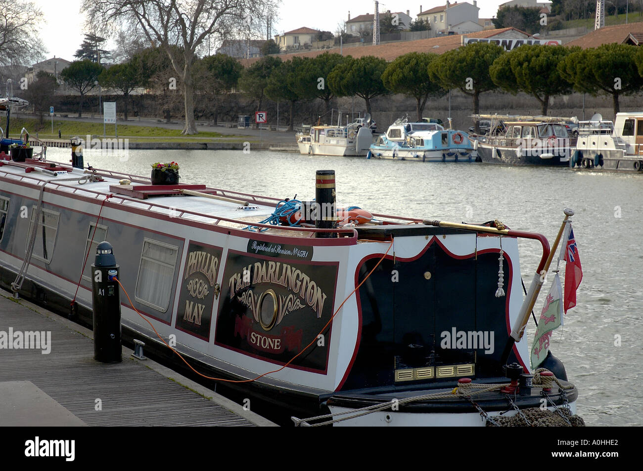 British boat on french inland waterways hi-res stock photography and ...