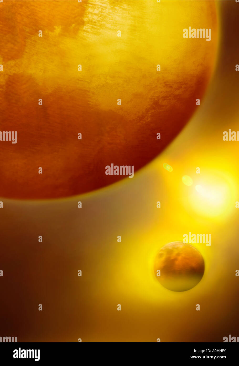 Two planets hi-res stock photography and images - Alamy