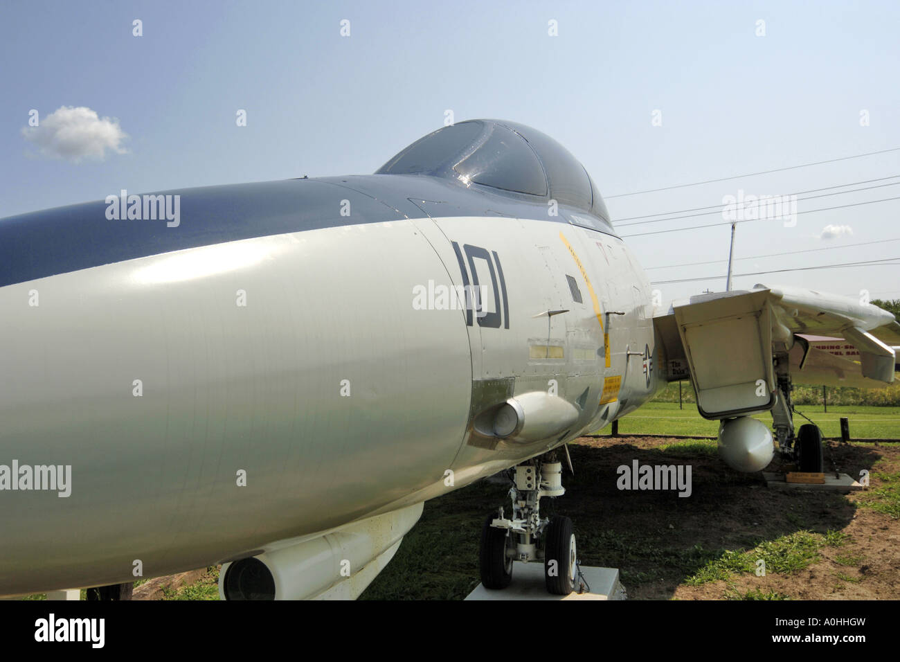 US Navy F14 Tomcat Aircraft on display at the Grissom Air Force Base ...