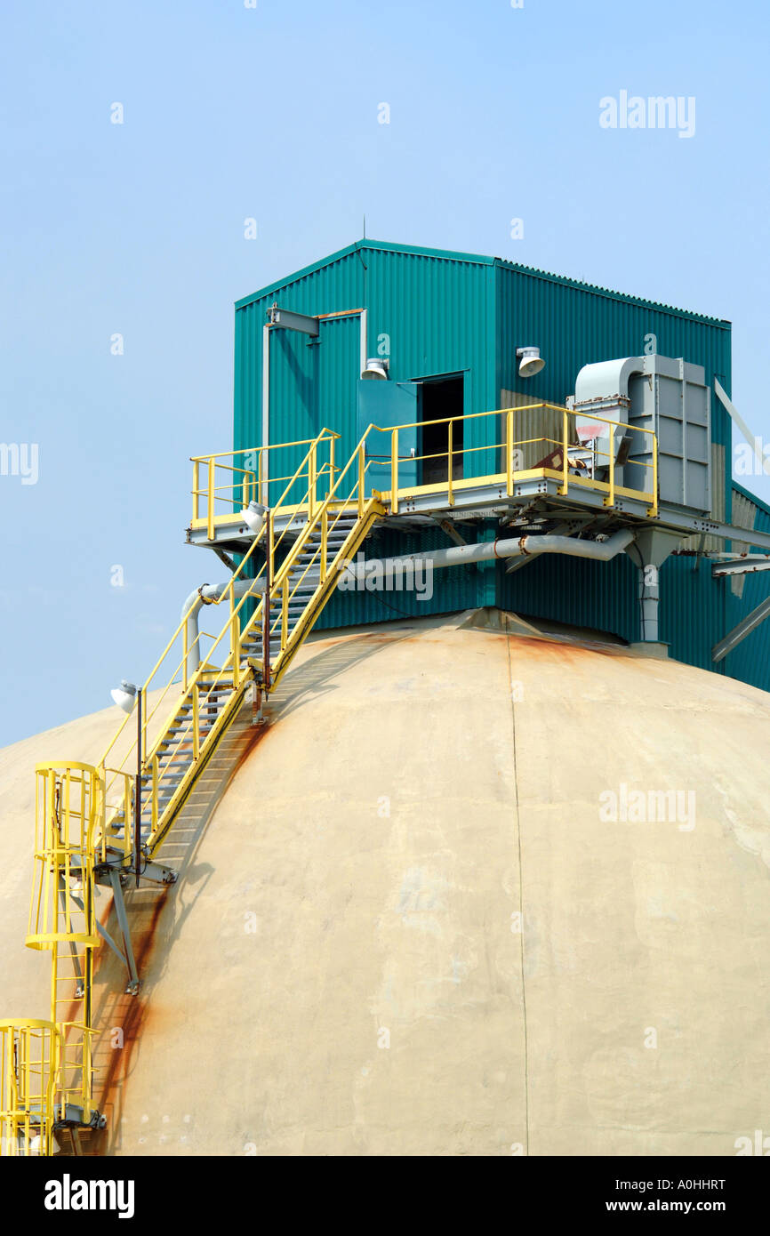 A small hut on top of a concrete storage dome Stock Photo - Alamy