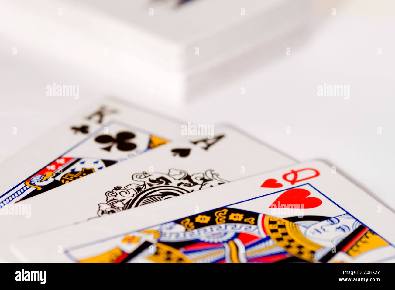 Playing Cards close up Stock Photo - Alamy