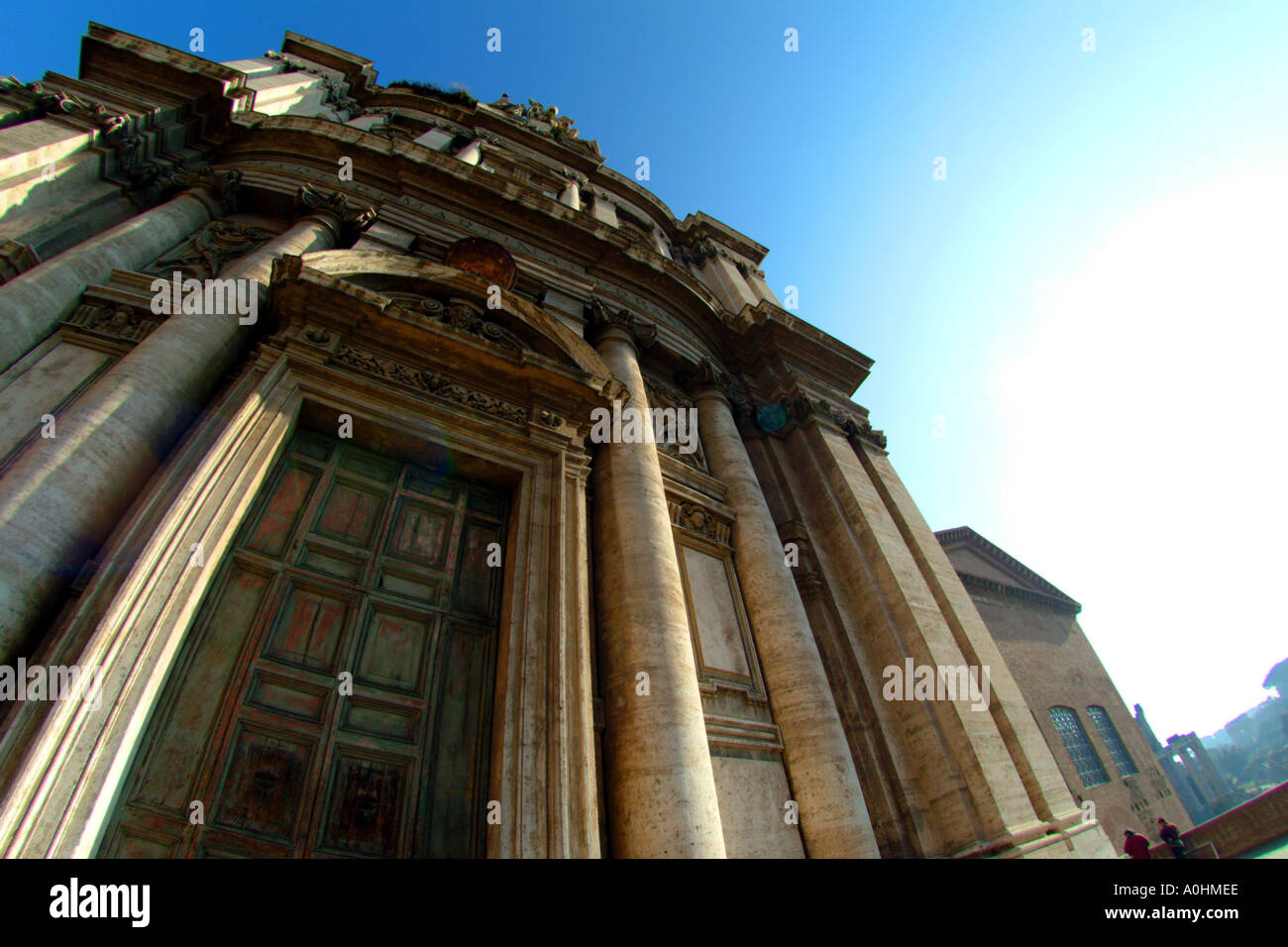 via della curia ancient rome italy travel Stock Photo - Alamy