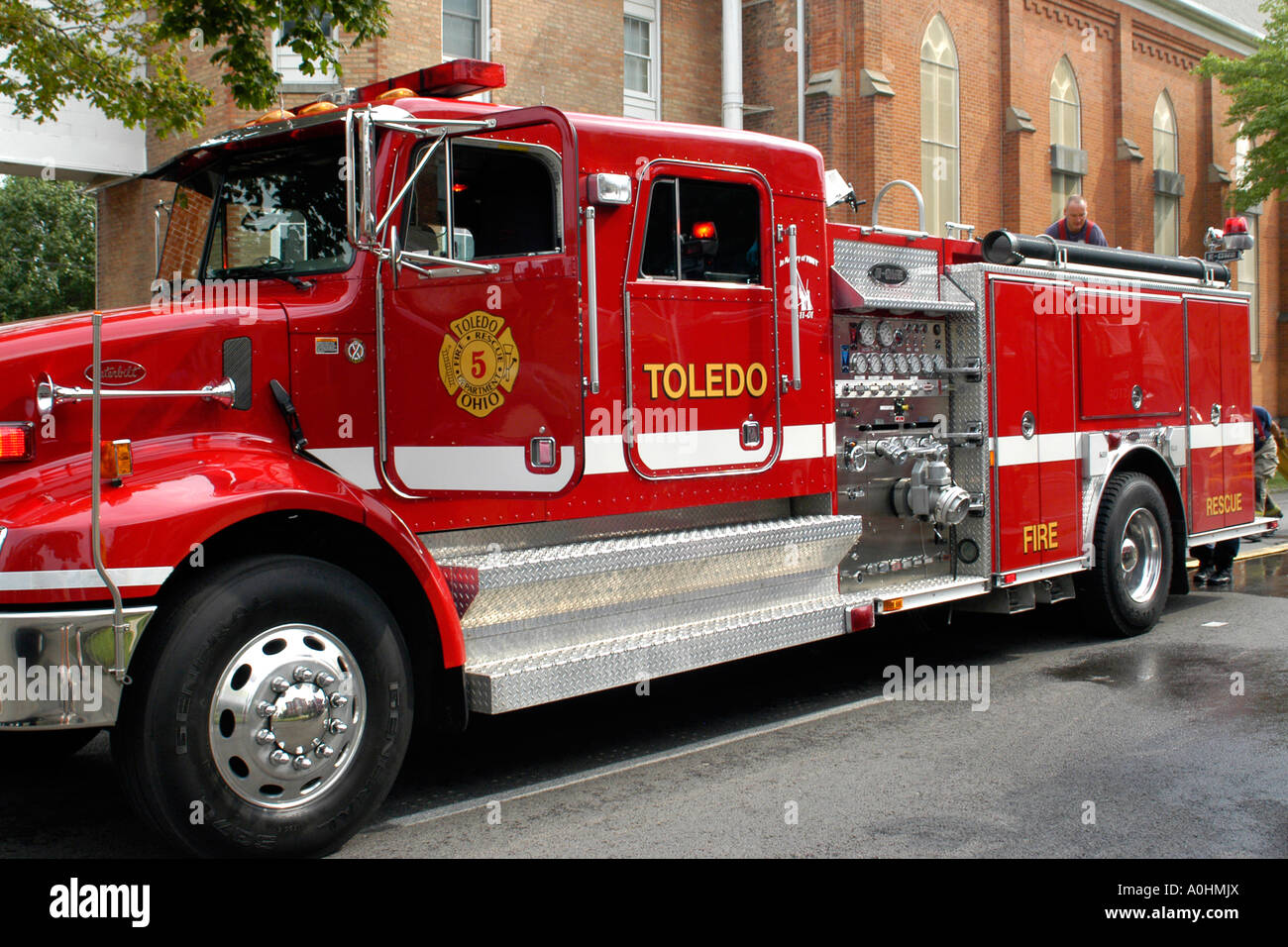 A Firetruck from the Toledo Fire Dept Stock Photo - Alamy