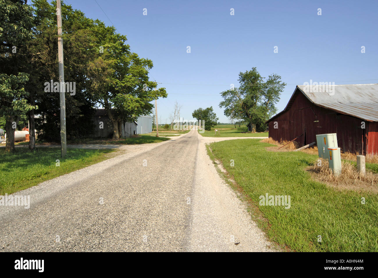Typical mid-west USA small farmstead Stock Photo - Alamy