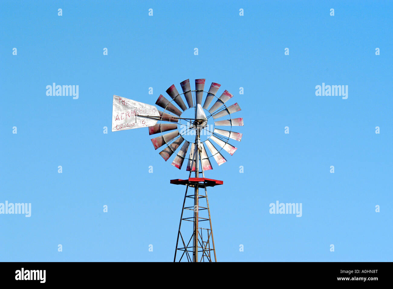Wind powered water pump Stock Photo - Alamy