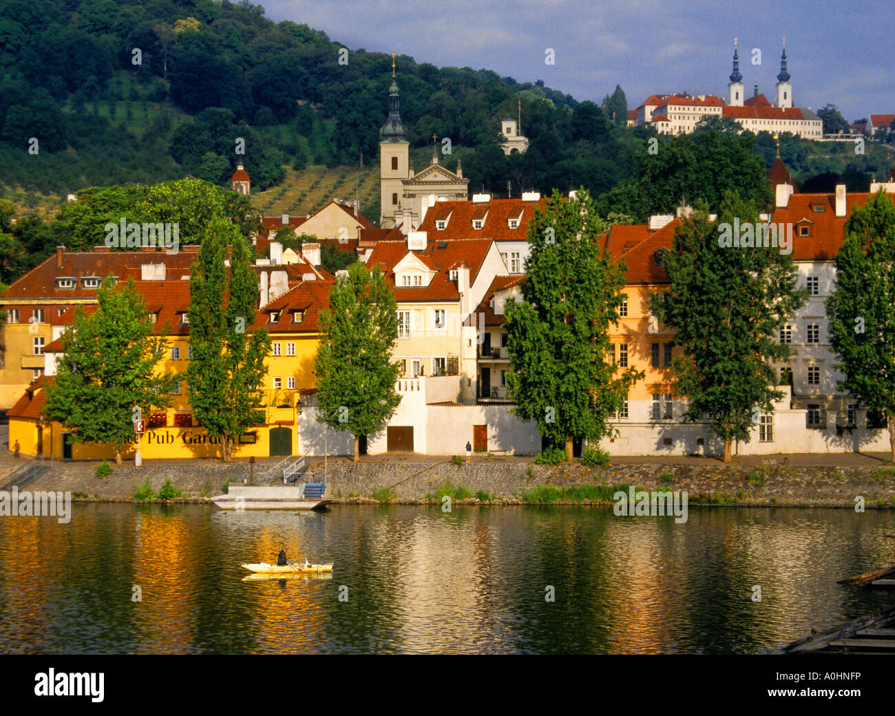 Prague on Vltava River in Prague Czech Republic Stock Photo - Alamy
