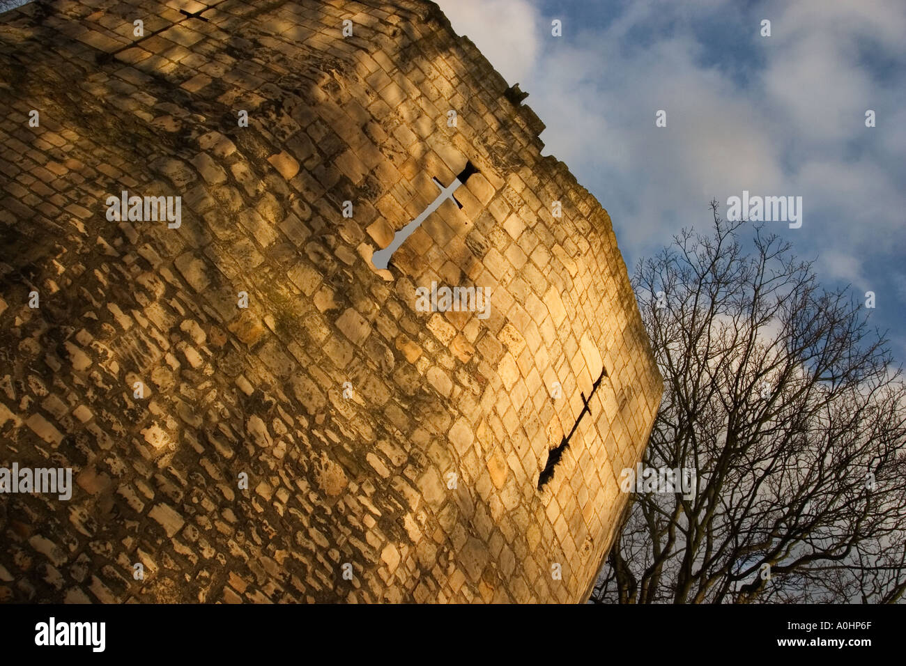 The Roman and Medieval Multangular Tower in York Stock Photo - Alamy