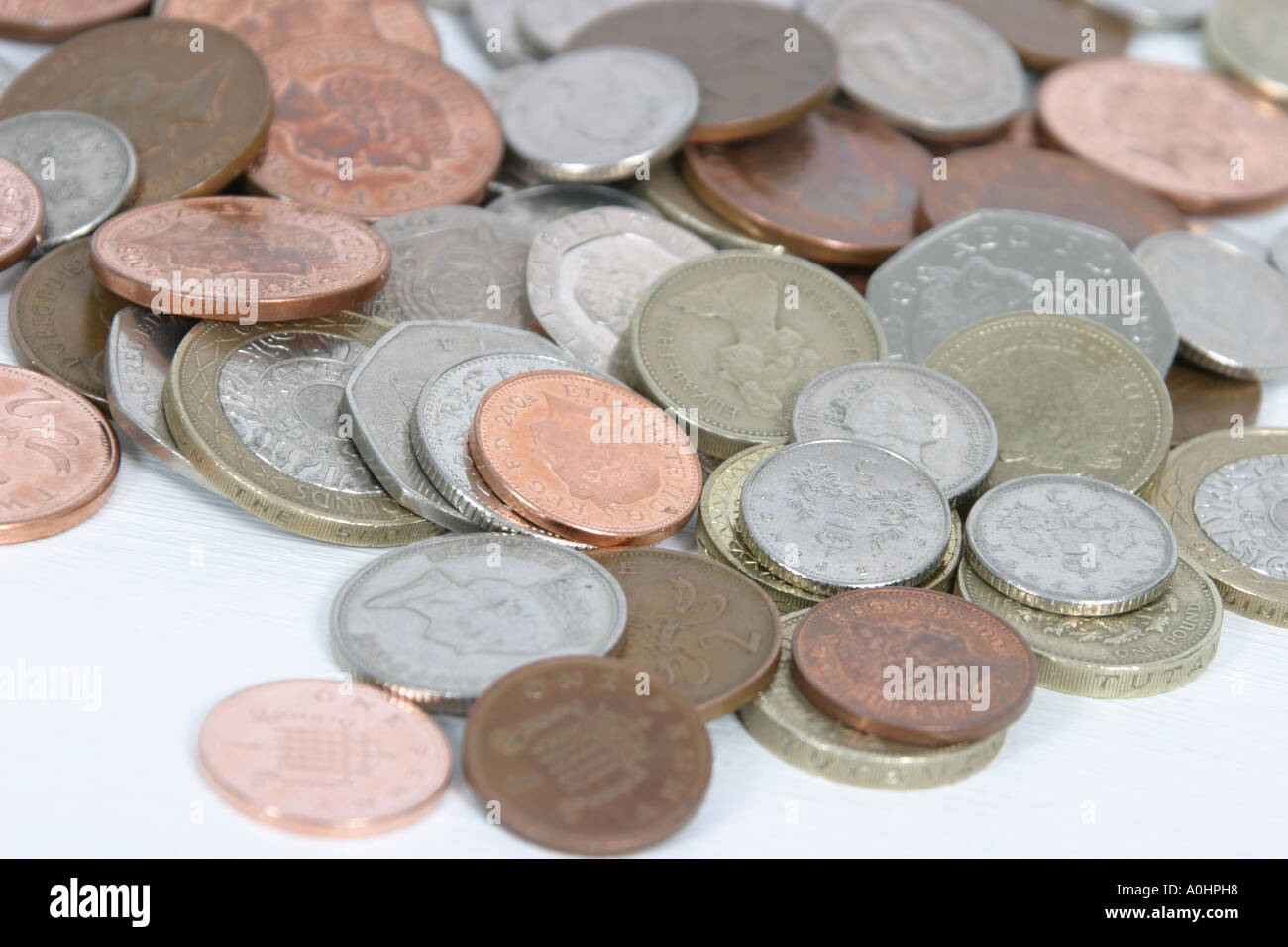 Scattering of coins hi-res stock photography and images - Alamy