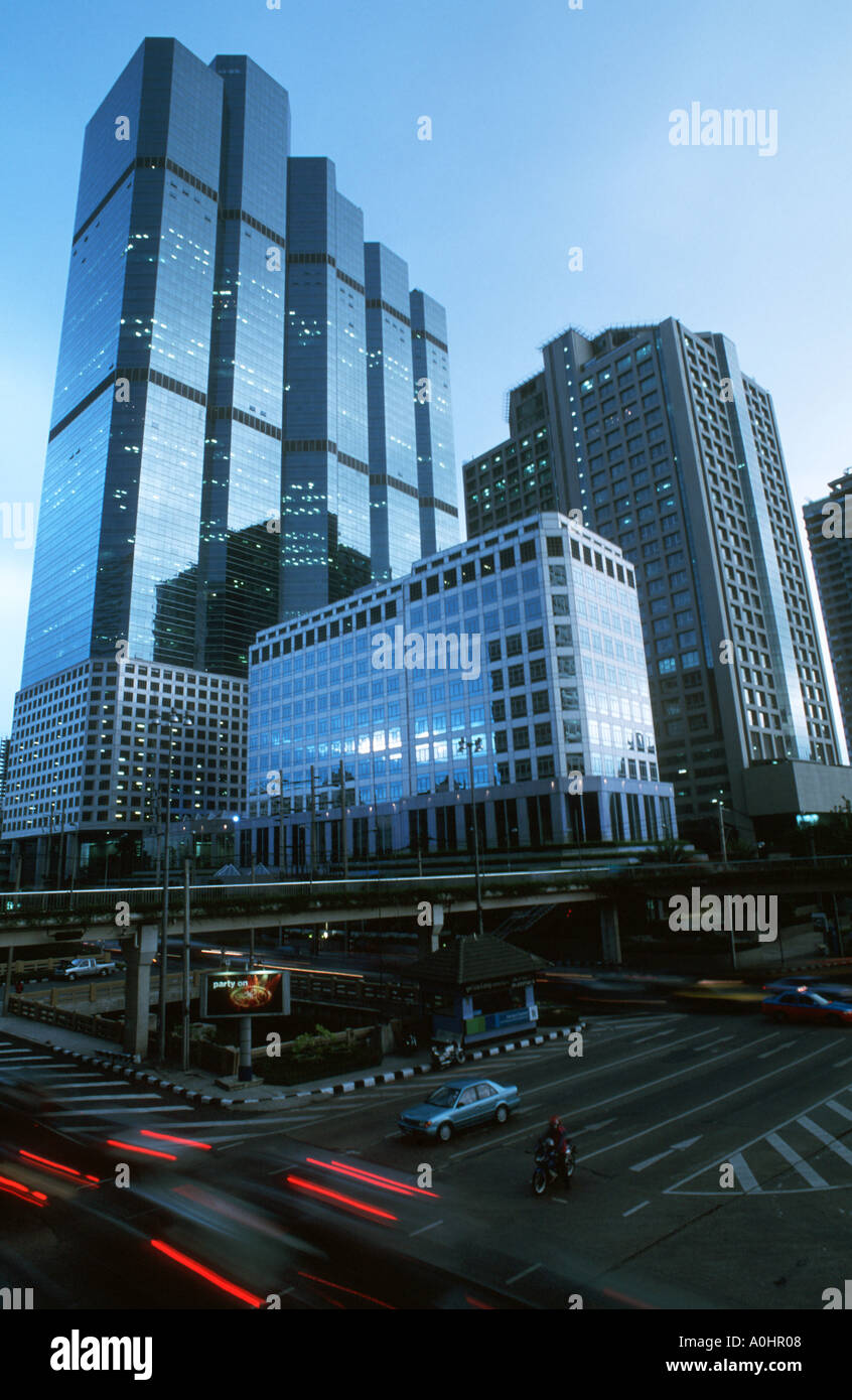 Bangkok buildings and taffic Thailand Stock Photo - Alamy