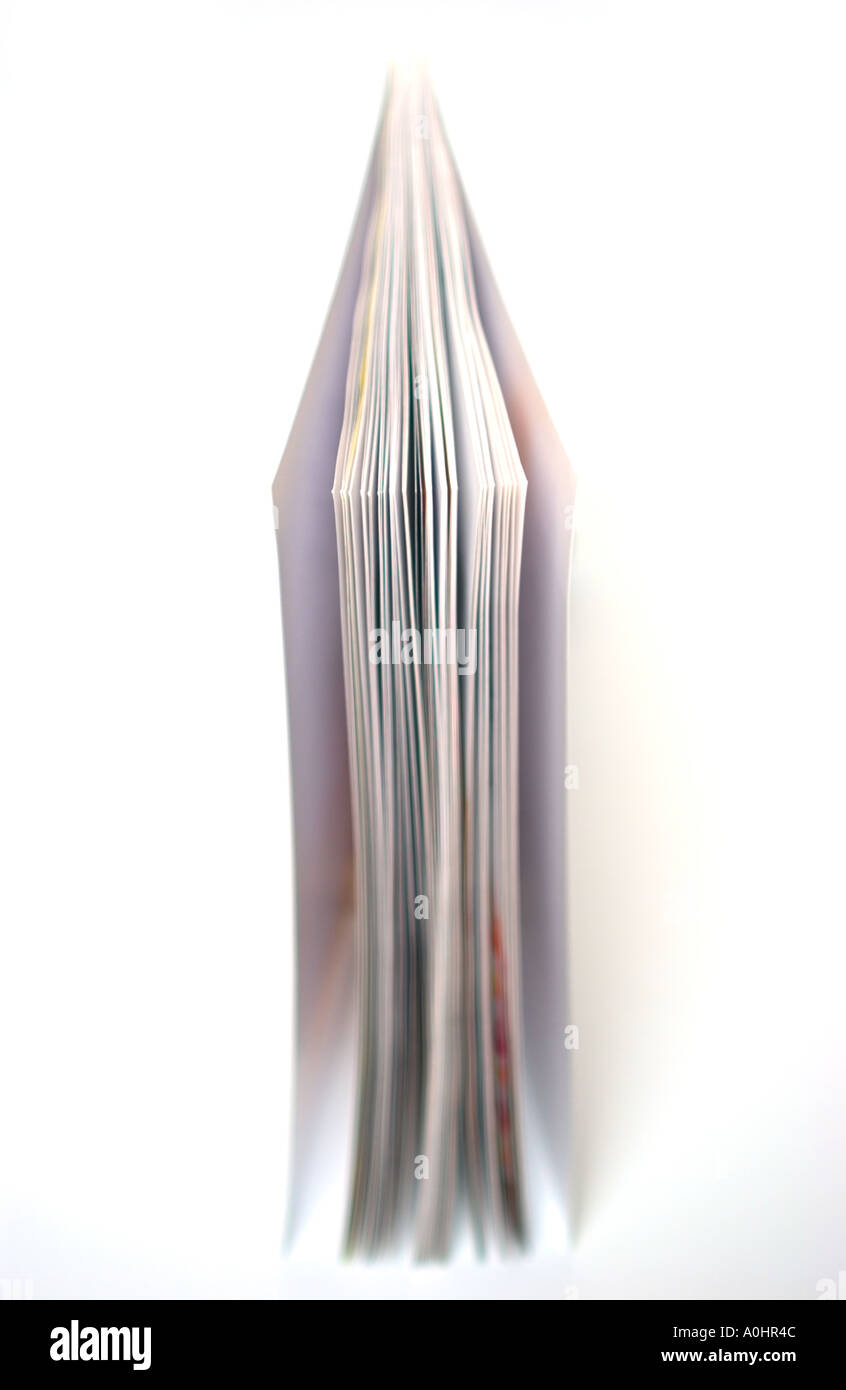 Abstract image of a single book on a white background Stock Photo - Alamy