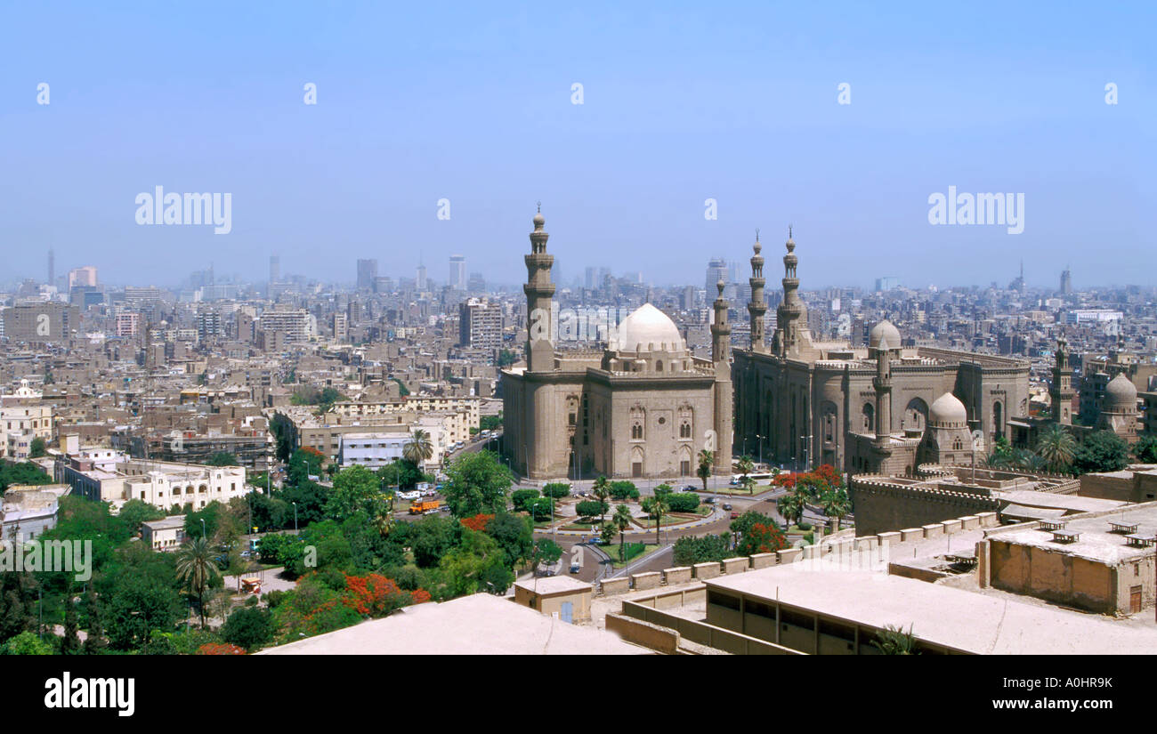 Mosque of Sultan Hassan and Mosque of Al Rifai in Cairo Egipt Stock ...