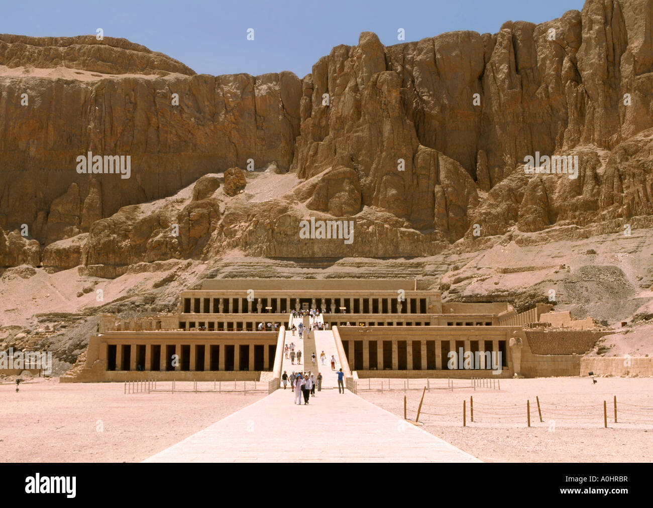 Funerary complex Deir el Bahari of Queen Hatshepsut in Luxor Egypt ...