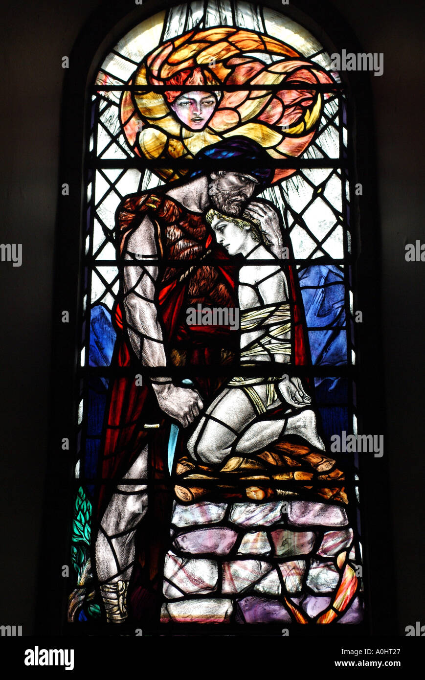 Angel and children stained glass hi-res stock photography and images ...