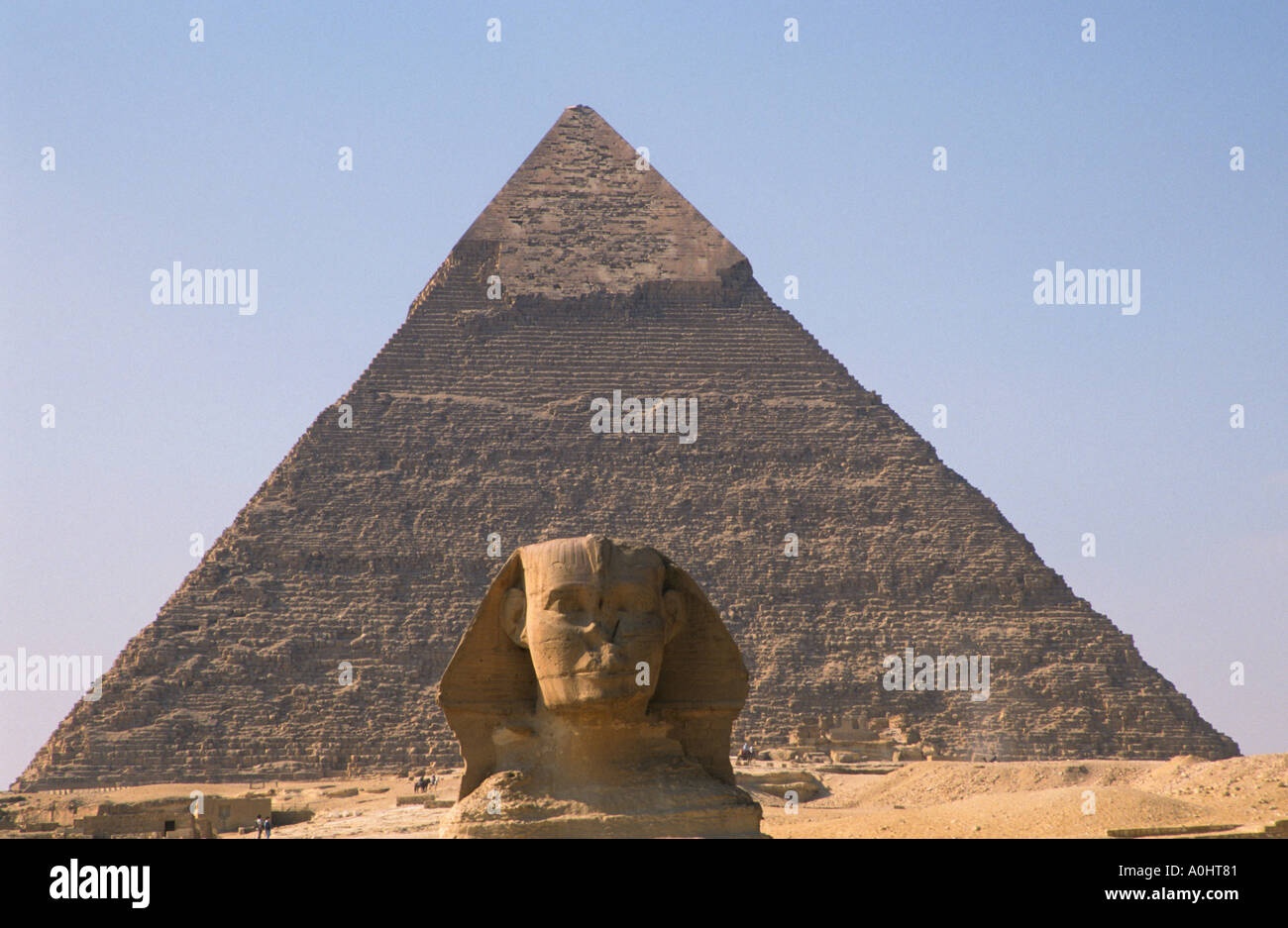 The Sphinx and Pyramid of Chephren, Giza, Egypt Stock Photo - Alamy
