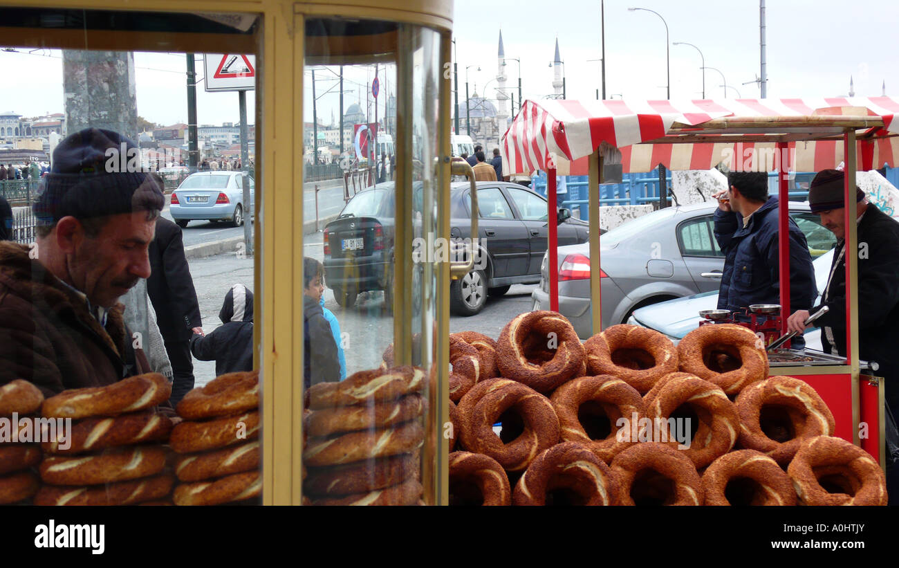 turkey country istanbul city street scene vendor Stock Photo - Alamy
