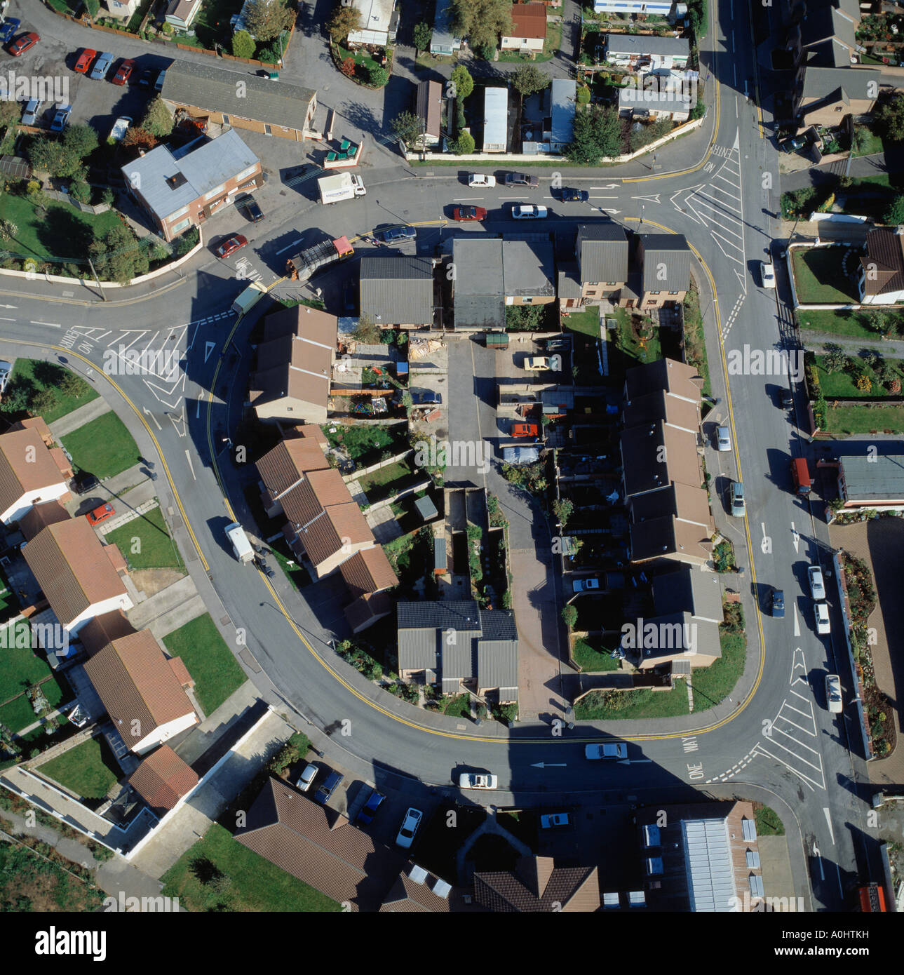 Aerial circle house uk hi-res stock photography and images - Alamy