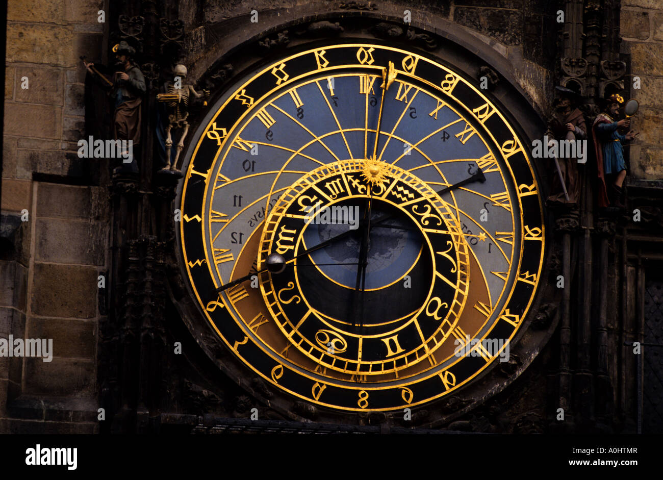 prague prag city tourism astronomical clock city detail Stock Photo - Alamy