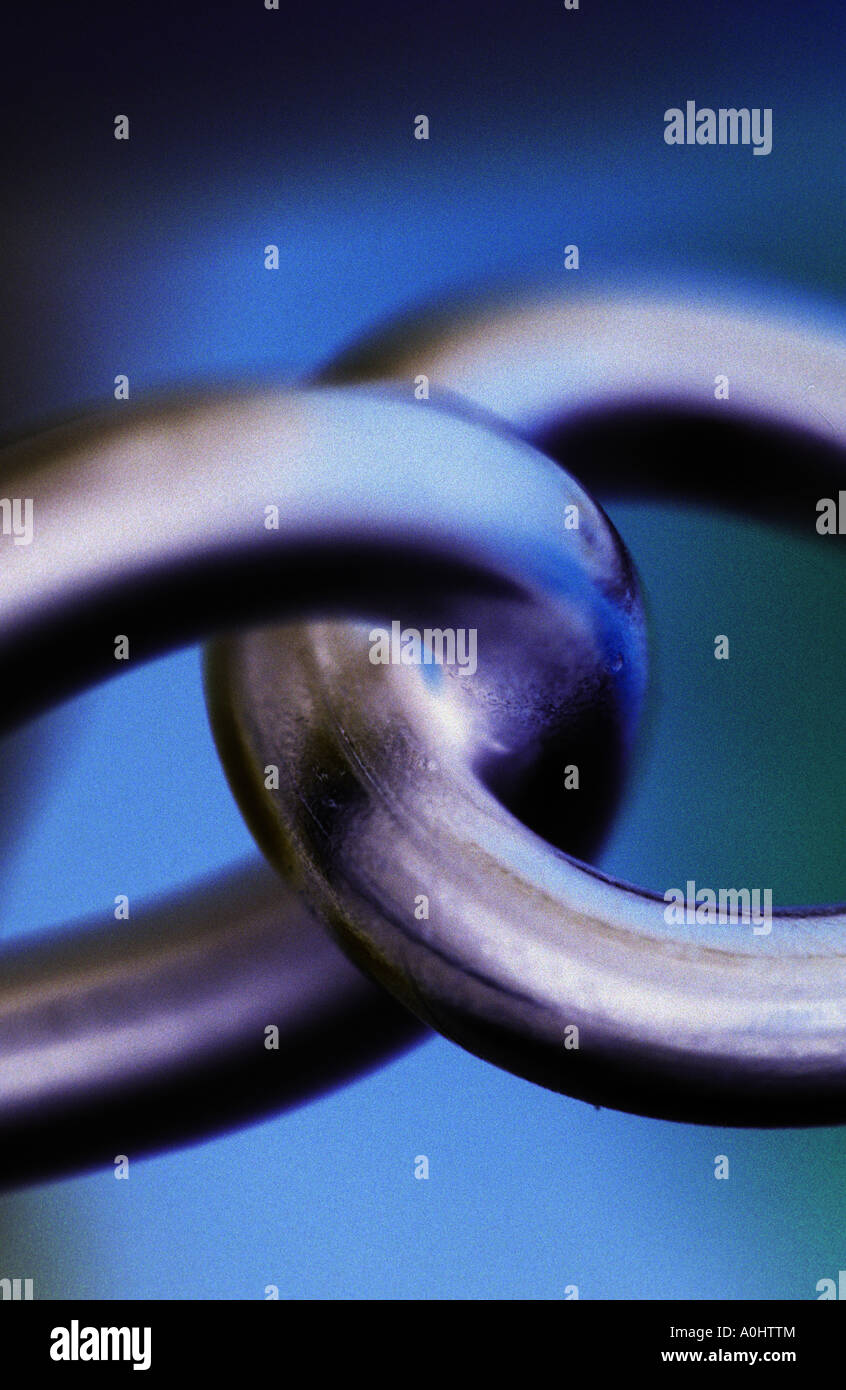 link together symbol detail closeup vertical depend Stock Photo - Alamy