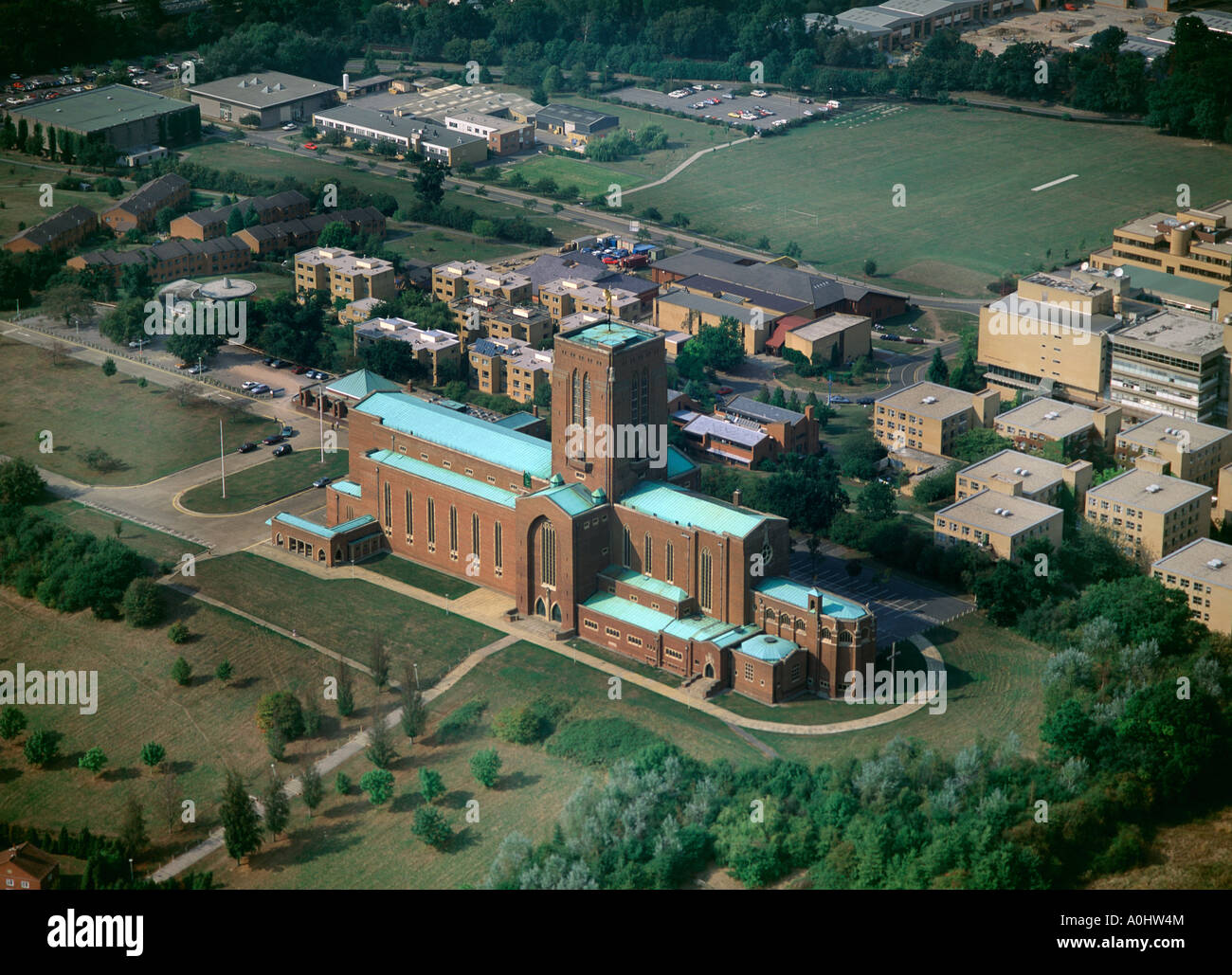 The Cathedral Guildford Surrey UK aerial view Stock Photo - Alamy