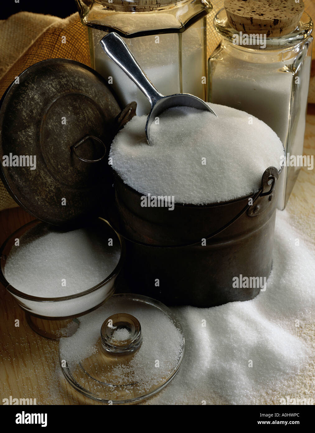 Containers of sugar Stock Photo - Alamy