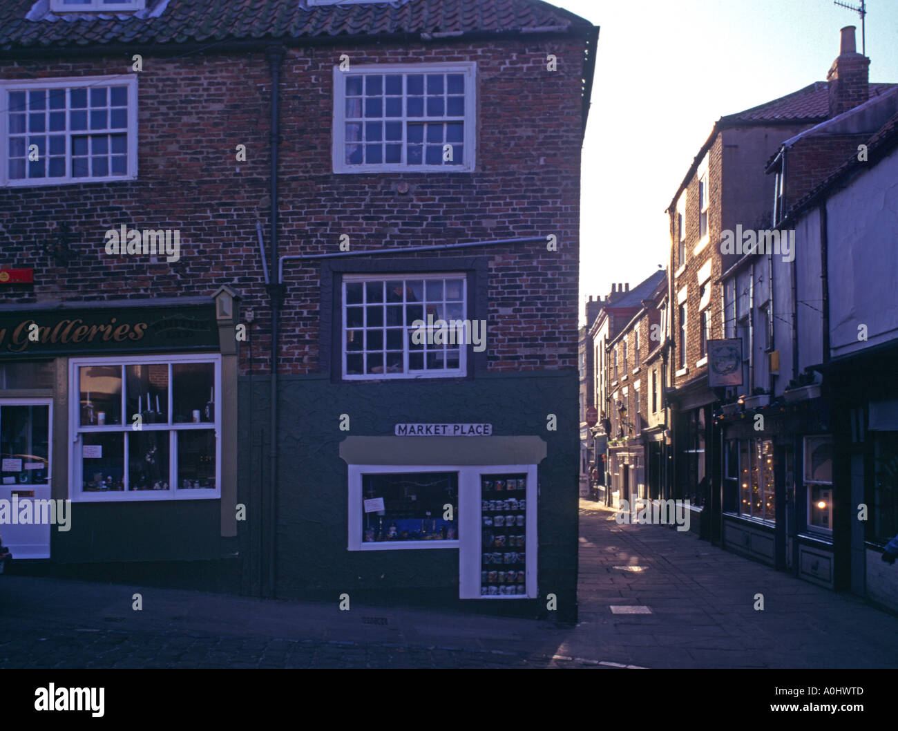 The Market Place Whitby North Yorkshire England Stock Photo - Alamy