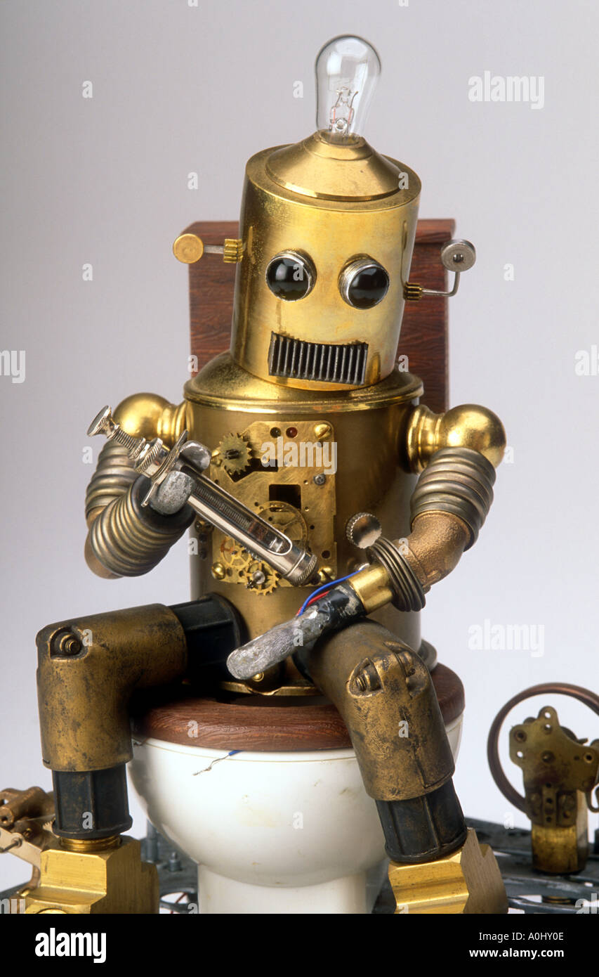 drug addicted robot by Terry Collier Stock Photo - Alamy