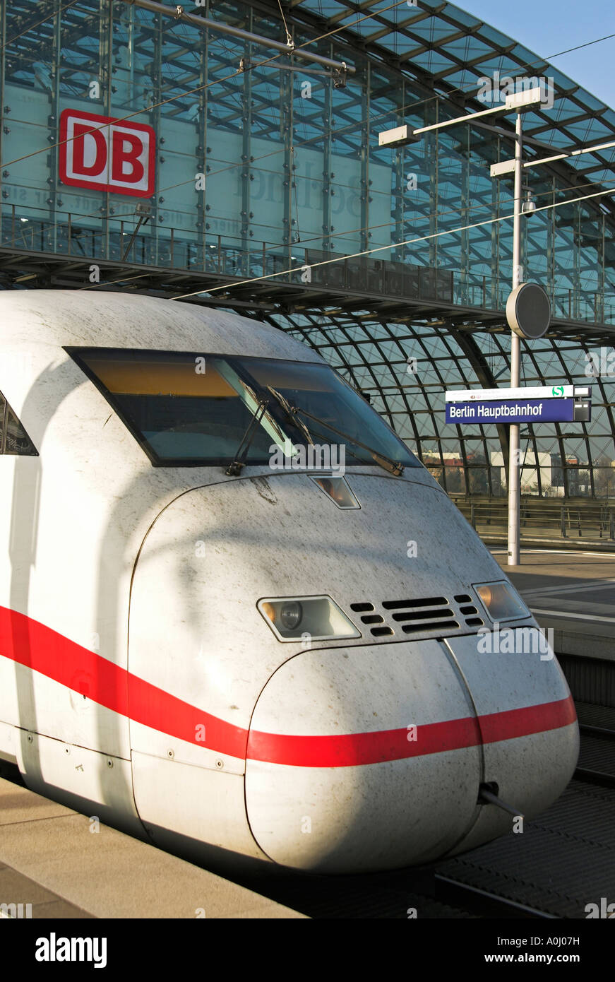 ICE express train, central train station, Berlin, Germany Stock Photo ...