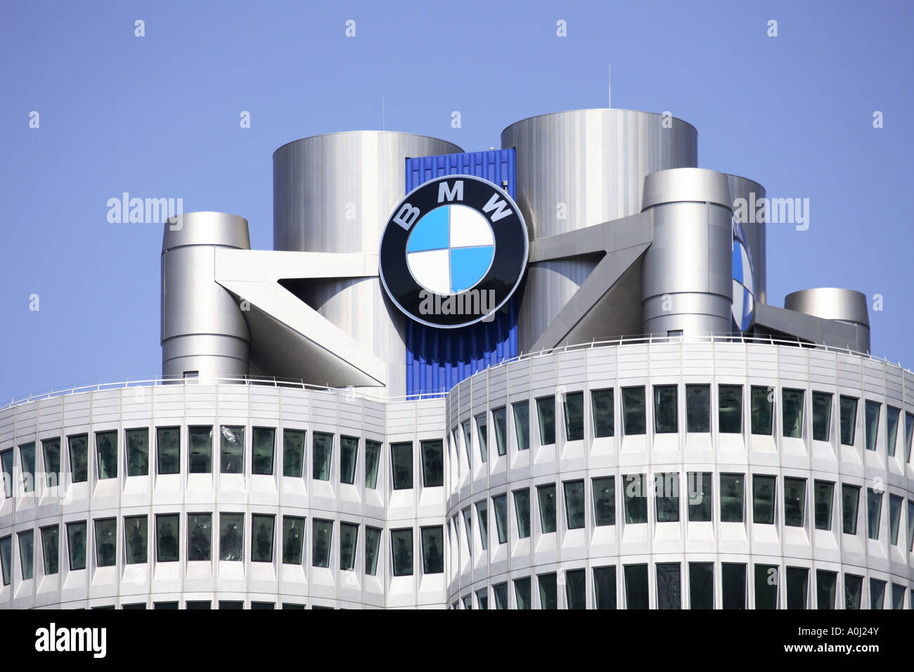 BMW headquarters, BMW Tower four-cylinder, Munich, Germany Stock Photo ...