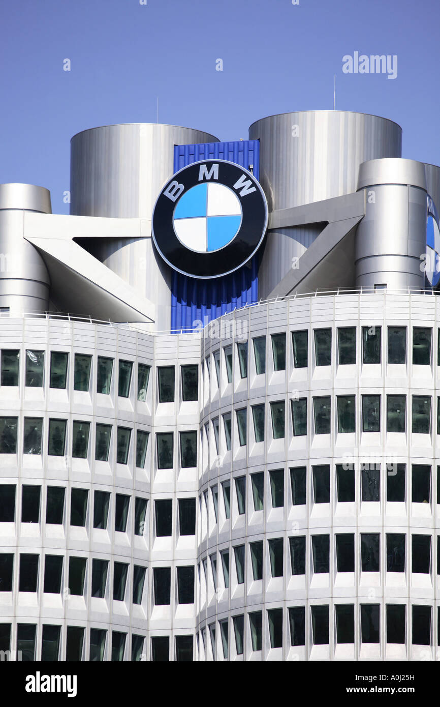 BMW headquarters, BMW Tower four-cylinder, Munich, Germany Stock Photo ...