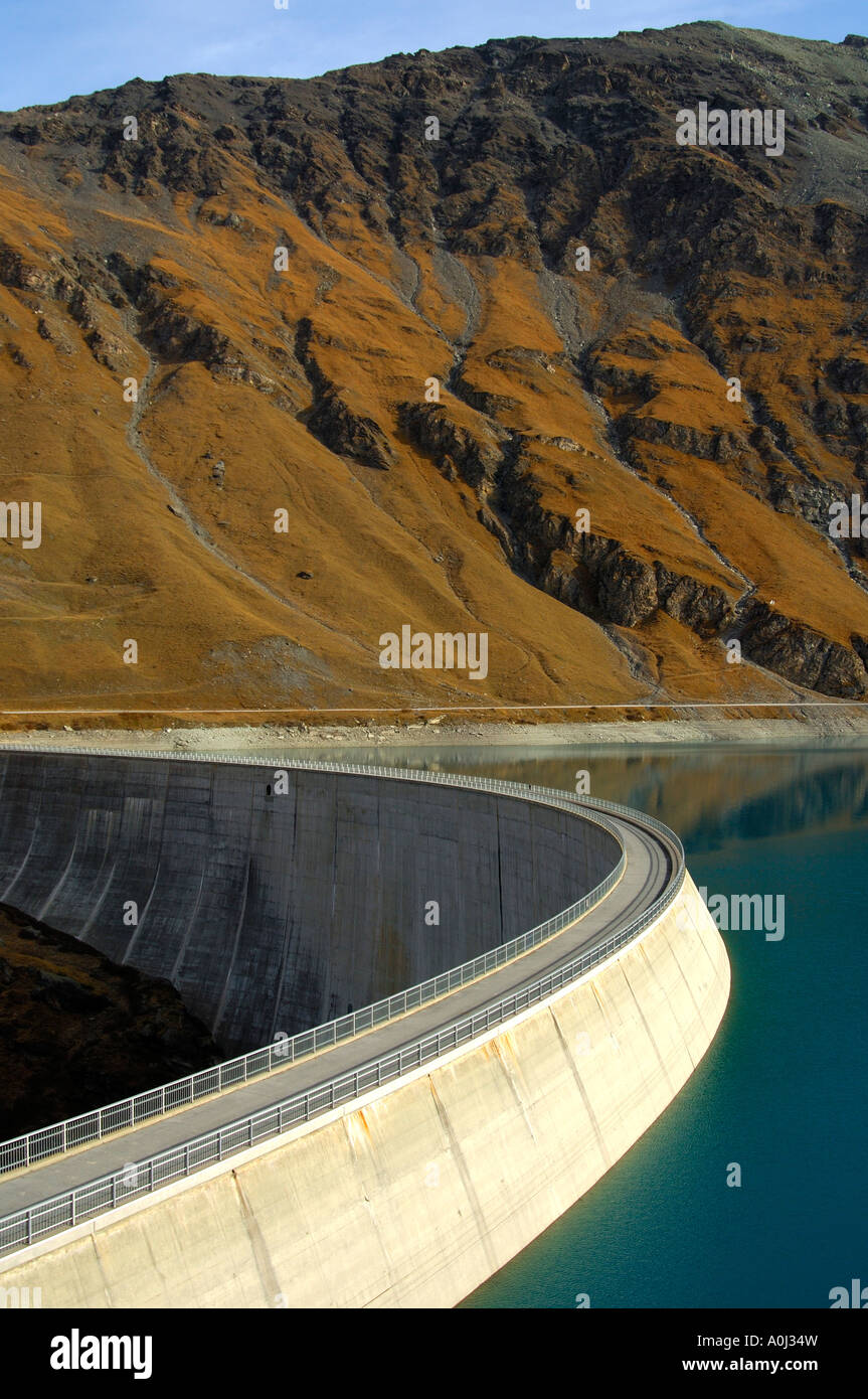 Arch dam Moiry, Valais, Switzerland Stock Photo - Alamy