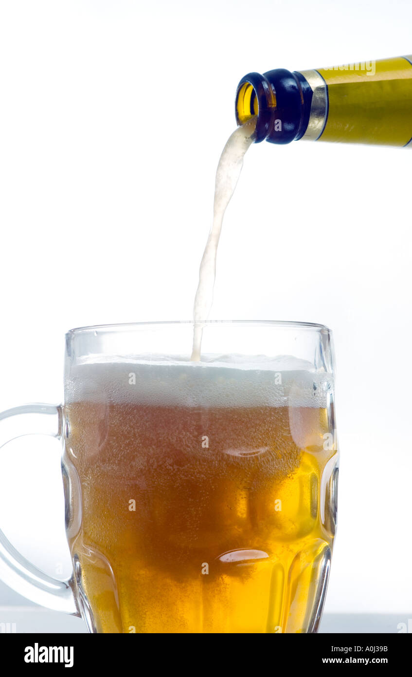 Pouring beer from a bottle hi-res stock photography and images - Alamy