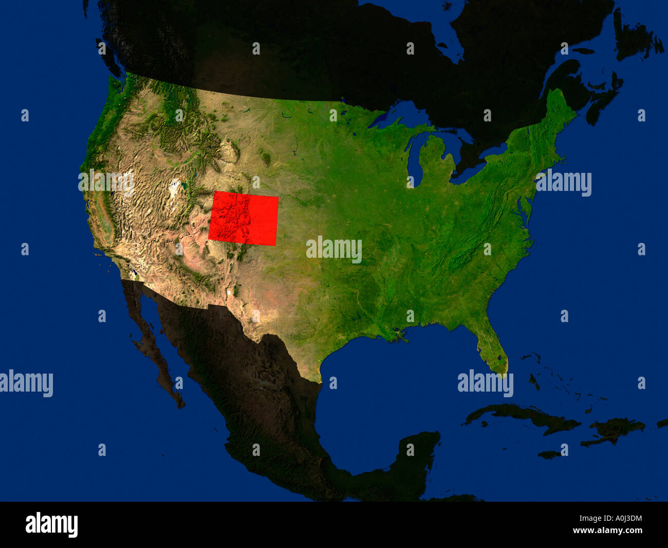Usa map satellite hi-res stock photography and images - Alamy