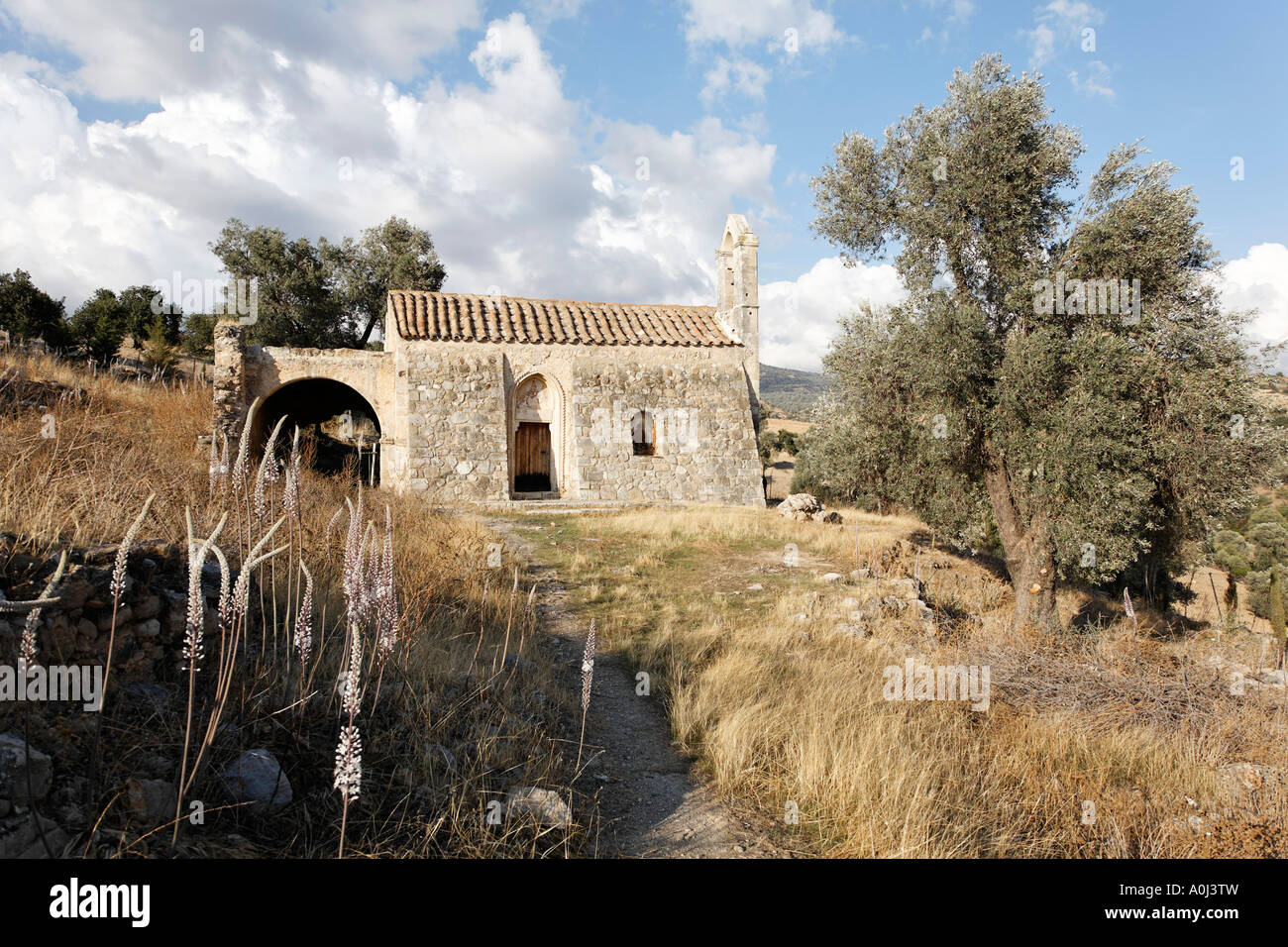 Moni Panayia Kardiotissas monastery church near Vori, Southern Crete ...