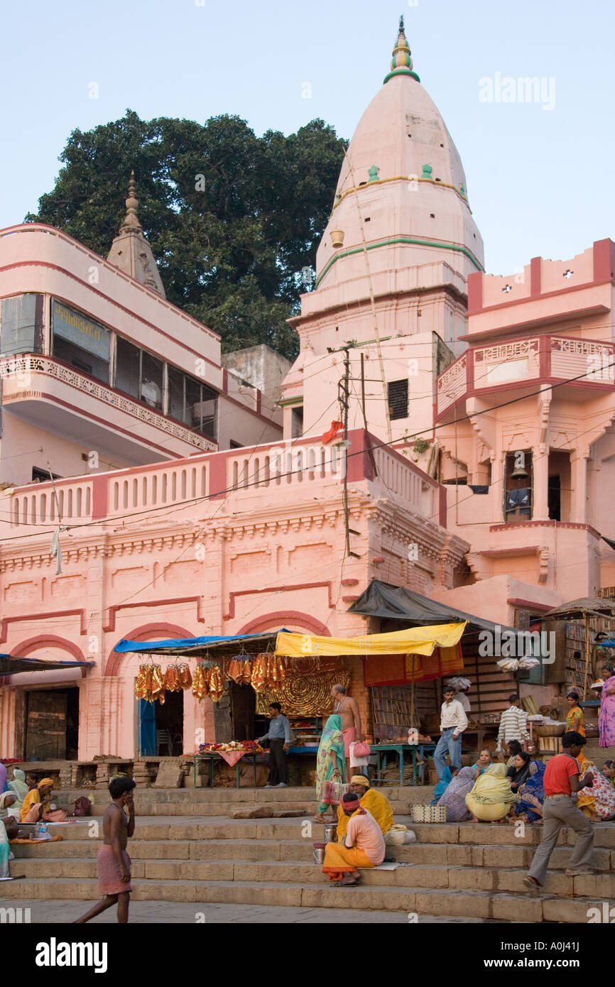 Hindu Ghats on the Holy River Ganges in Varanasi in the Uttar Pradesh ...