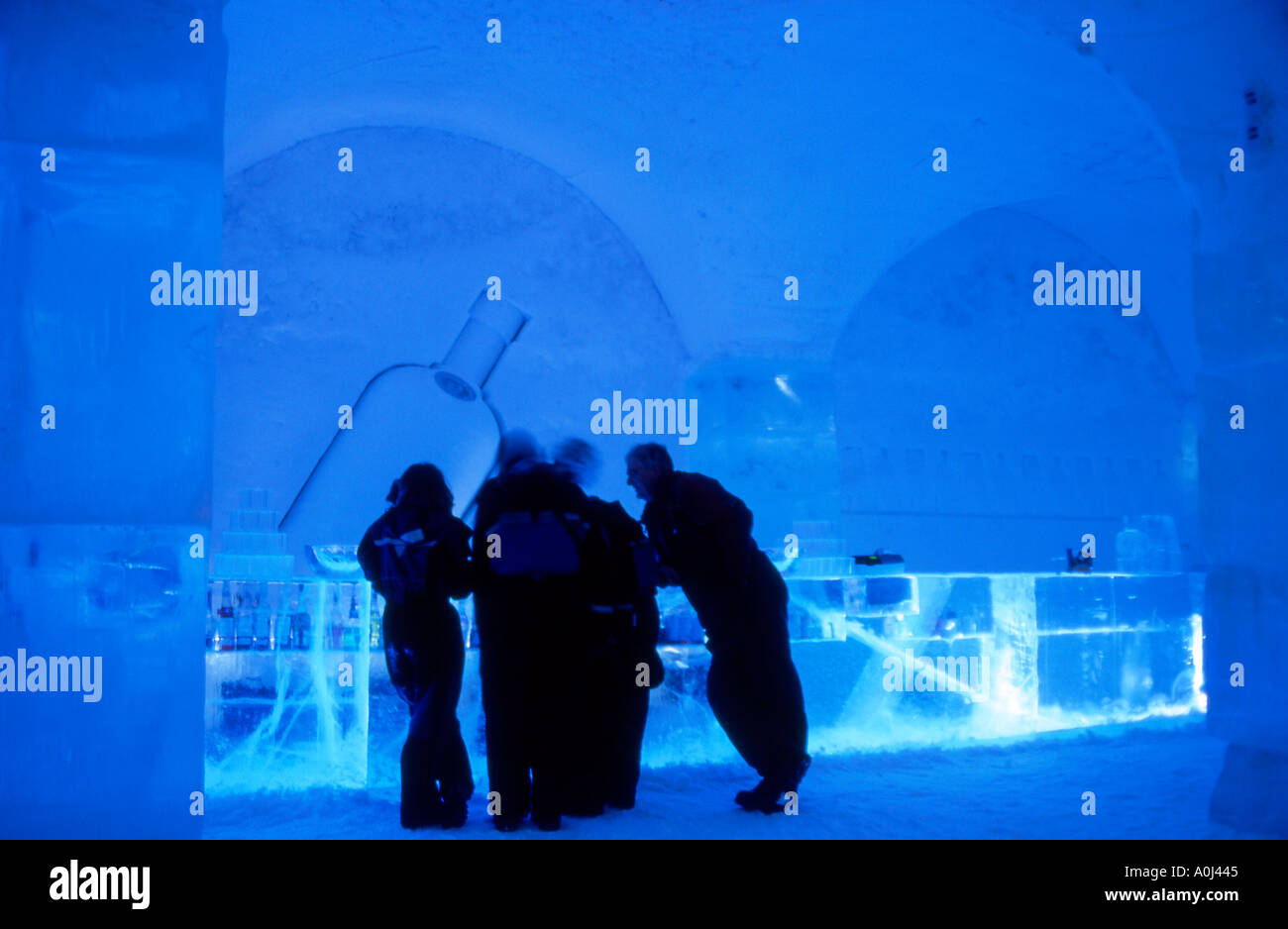 The Absolut Ice Bar The Icehotel jukkasjarvi Sweden 2004 Stock Photo ...