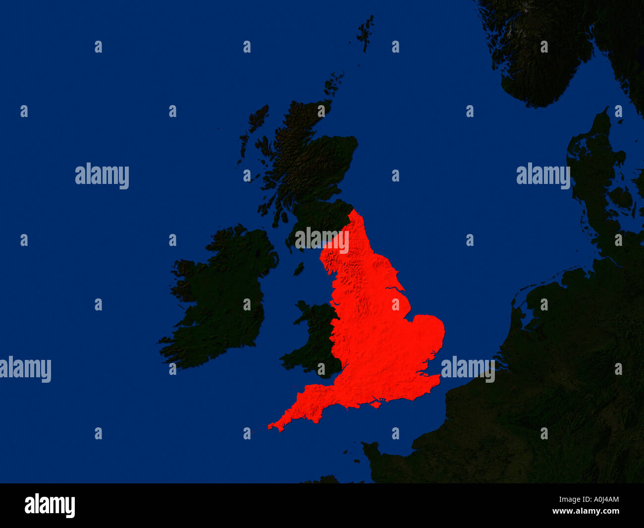 Satellite map england hi-res stock photography and images - Alamy