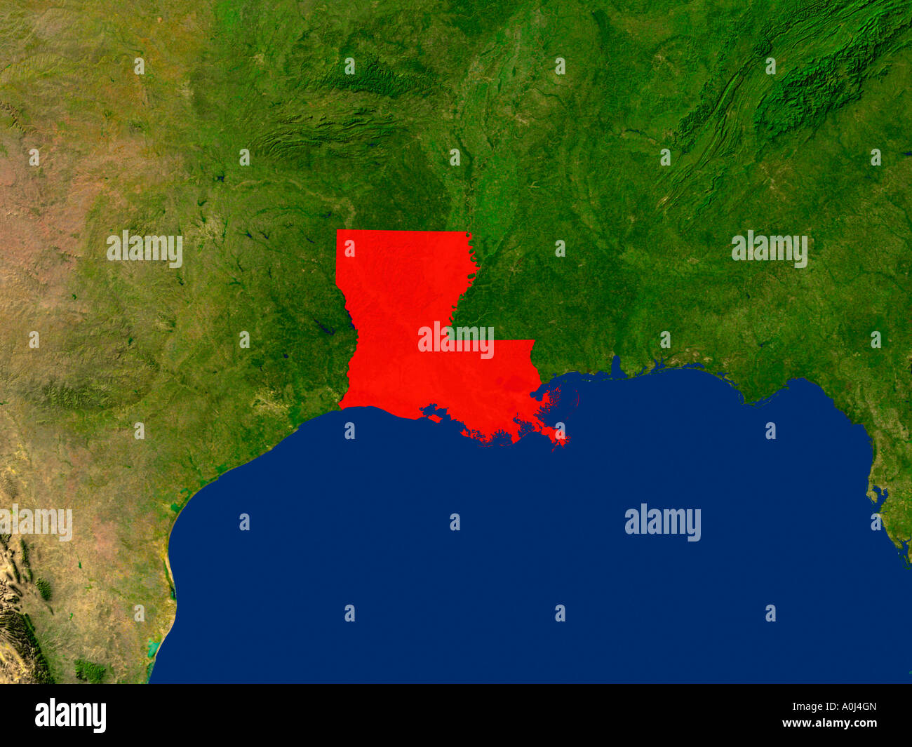 Louisiana Geography Map