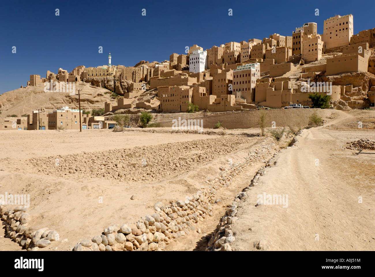 Old town of Al Hajjaryn, Wadi Doan, Hadramaut, Yemen Stock Photo - Alamy
