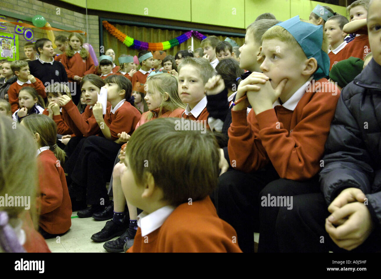 school assembly, kids, pupils, students, school children Stock Photo ...