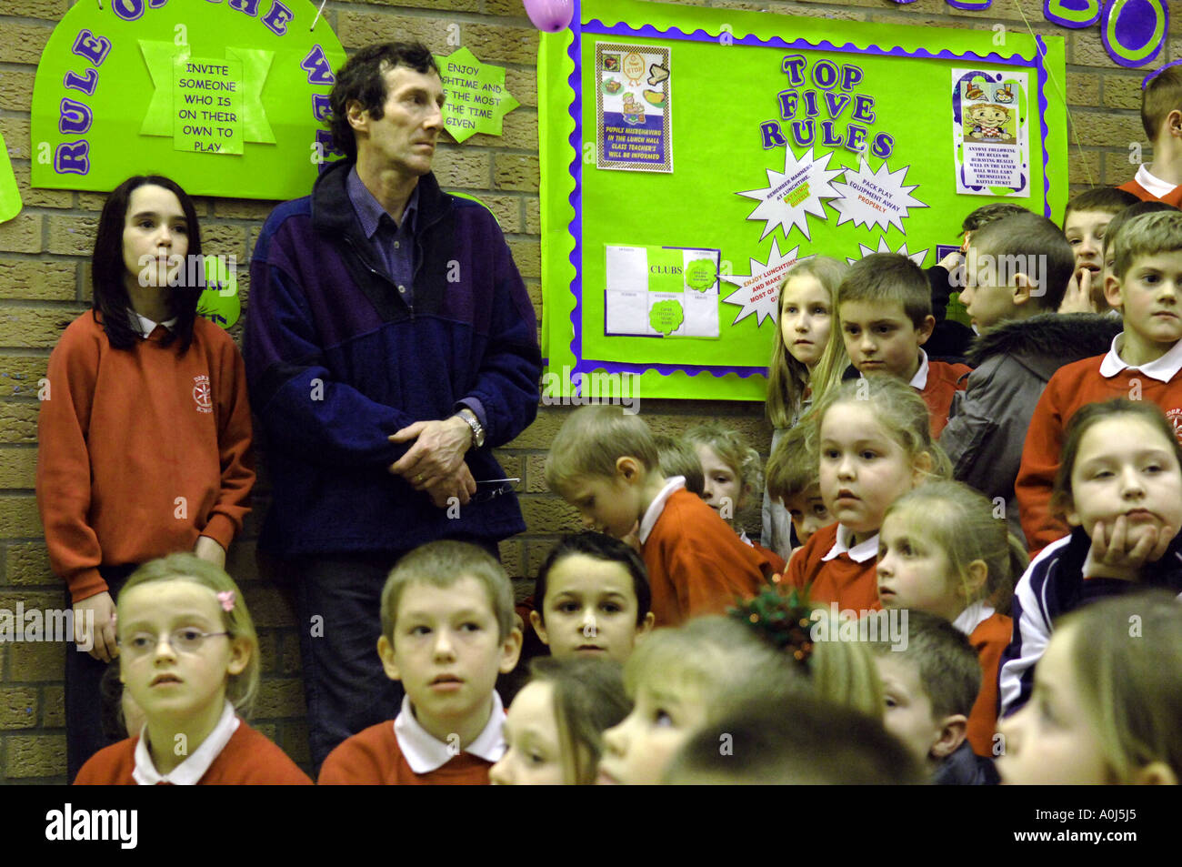 School assembly kids pupils students hi-res stock photography and ...