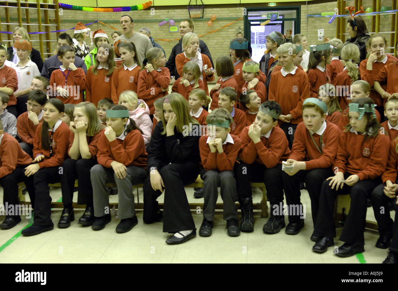 School assembly kids pupils students hi-res stock photography and ...