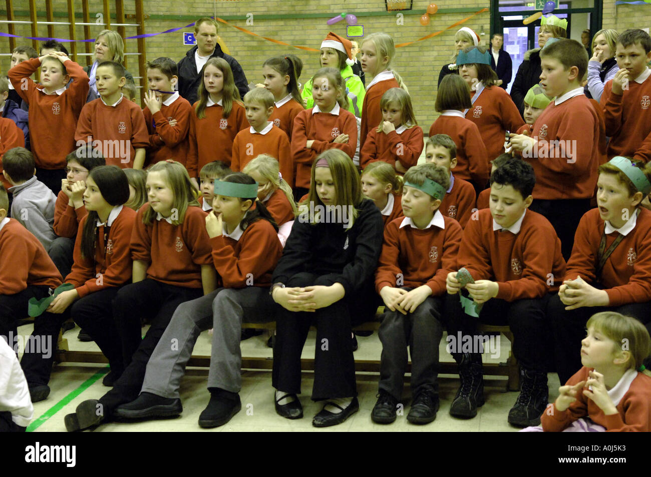 school assembly, kids, pupils, students, school children Stock Photo ...