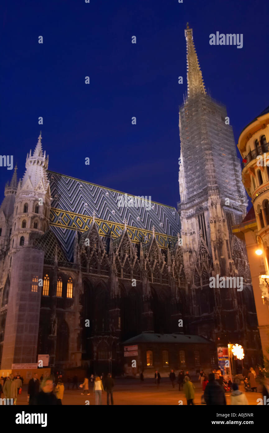 Stephansdom Cathedral at night in Vienna, Austria Stock Photo - Alamy