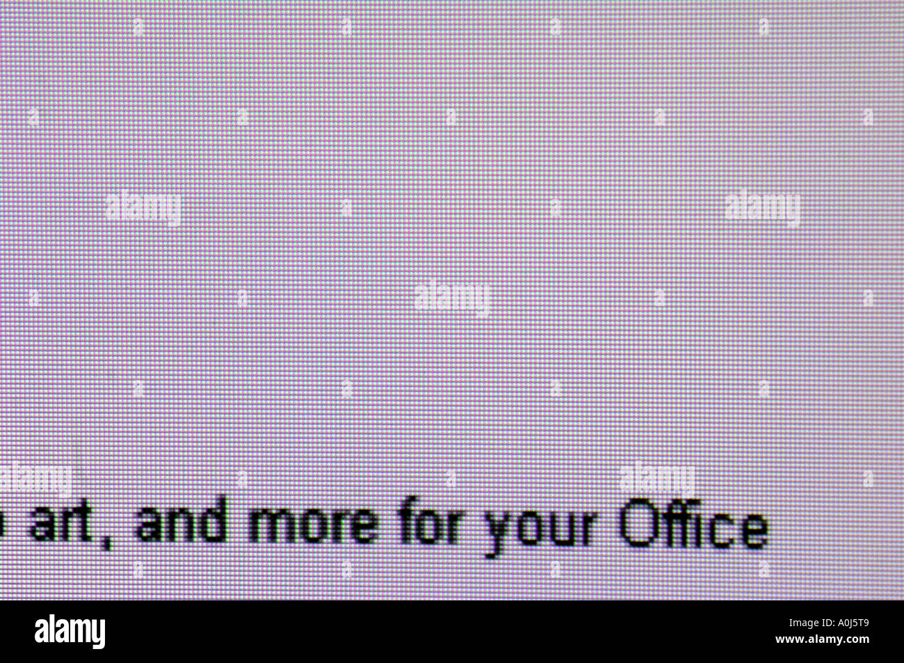 screen, art and more for your office, text Stock Photo - Alamy