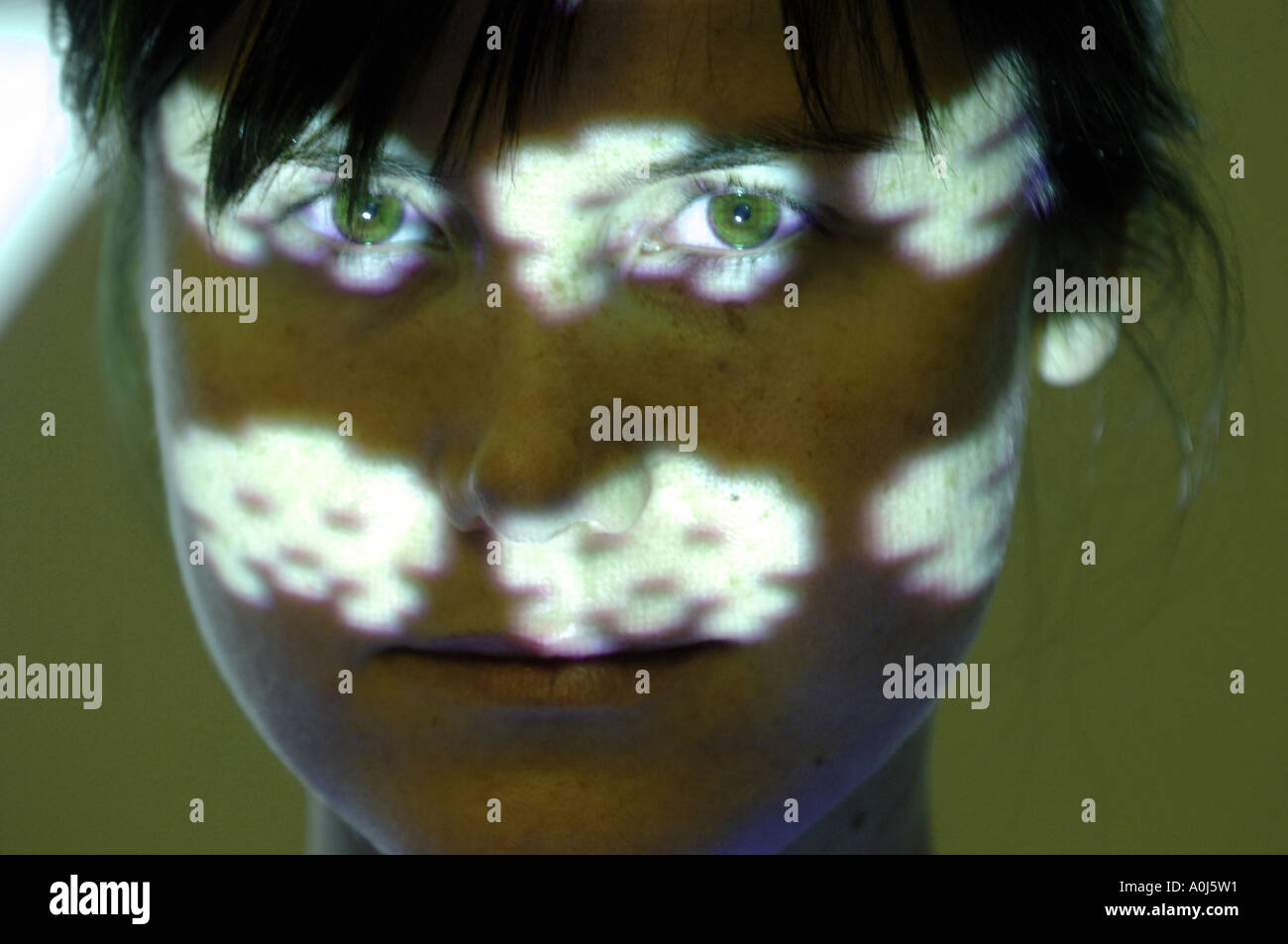 space invaders female, space invader face, eyes open, sinister, control ...