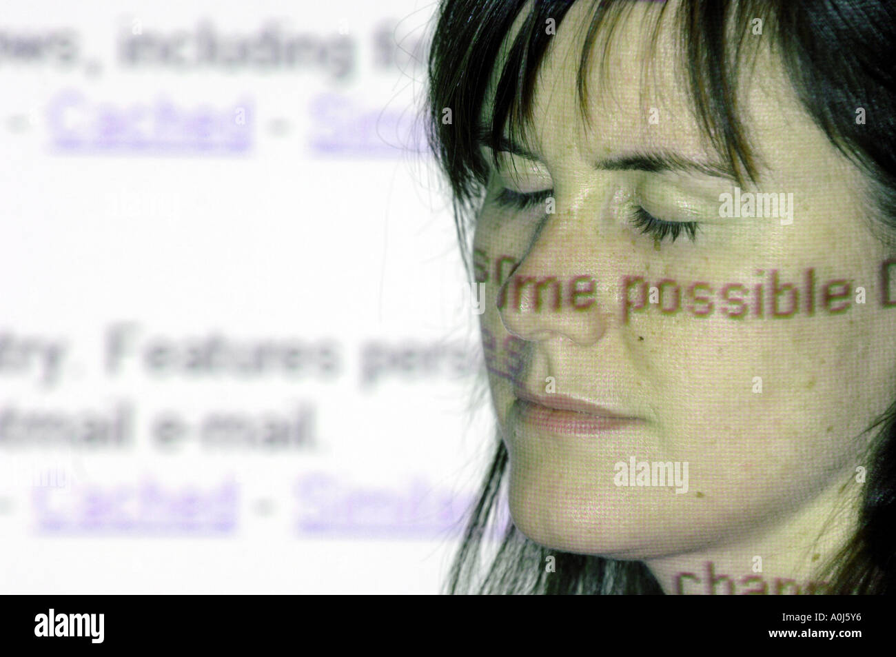 female, face, computers, worldwide web, internet, text, possible, font ...