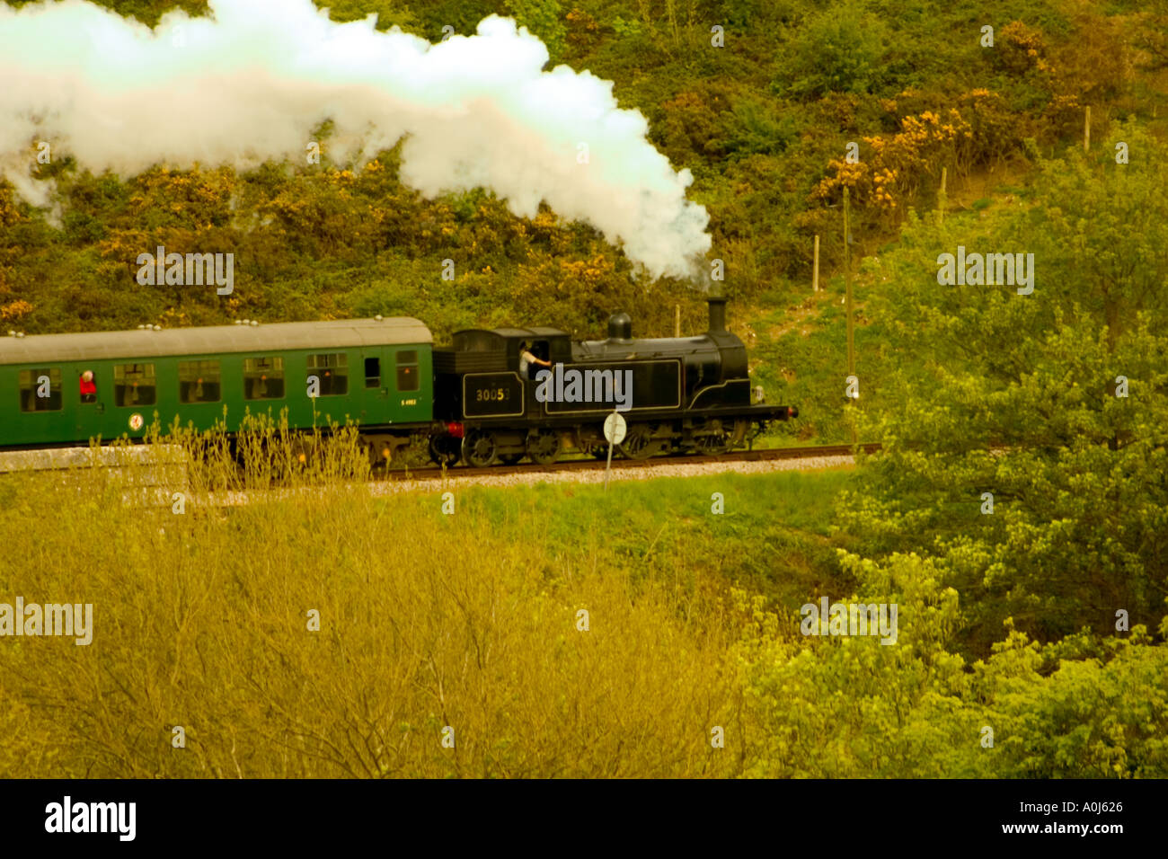 Steam Train railway Stock Photo - Alamy
