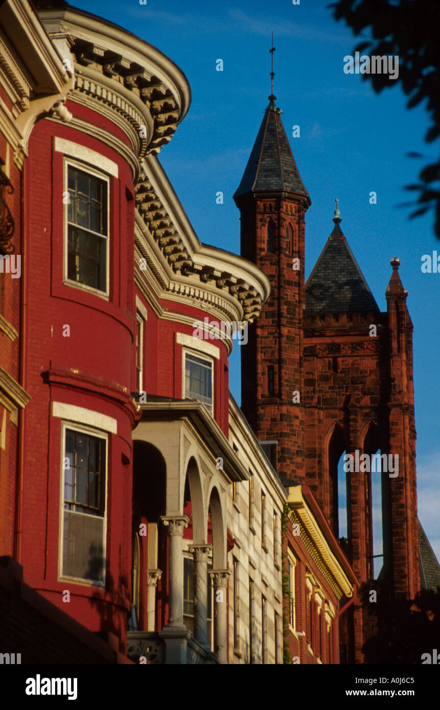 Portland Maine,State Street architecture near Longfellow Square ME146 ...